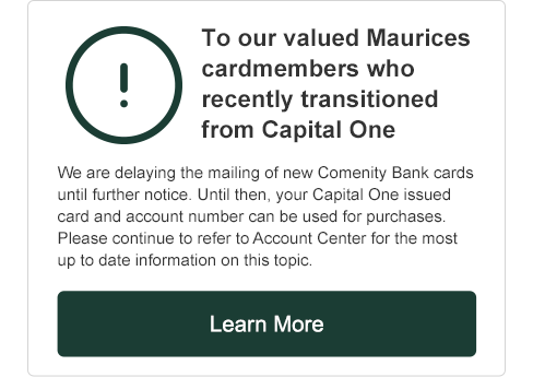 maurices Credit Card - Manage your account